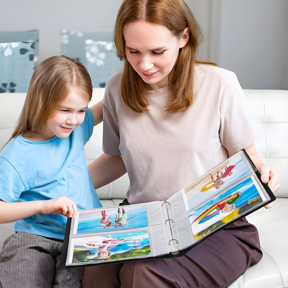 30 Pack Photo Sleeves for 3 Ring Binder 5X7, 120 Photos, Archival Photo ...