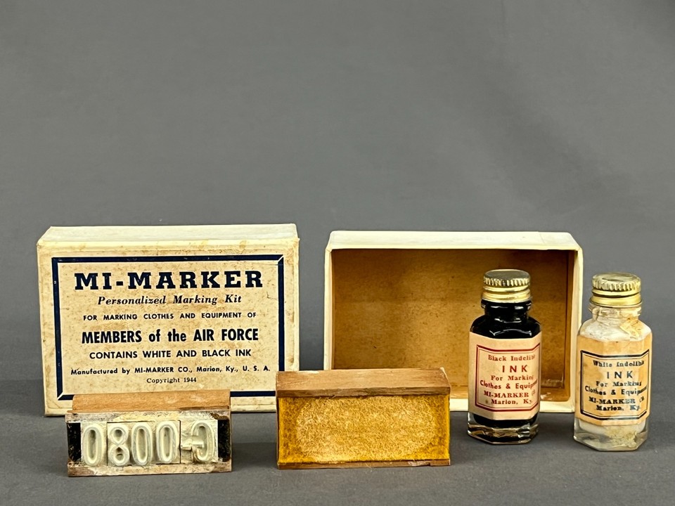 WWII US Air Force MI-Marker Clothing & Equipment Marking Kit c. 1944 ...