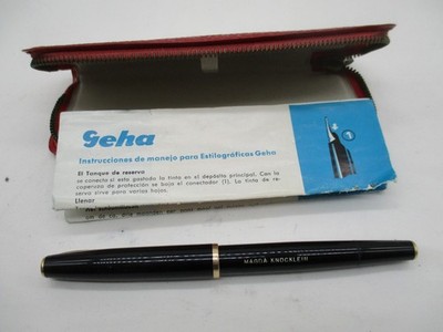 Vintage GEHA - Füller Kolbenfüller „GEHA 715“ – Schwarz/Gold | eBay.de