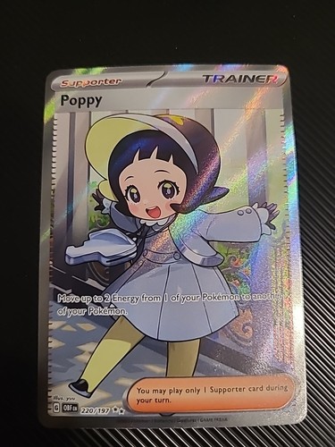Poppy 220/197 - Pokemon Obsidian Flames Full Art Rare Card NM | eBay