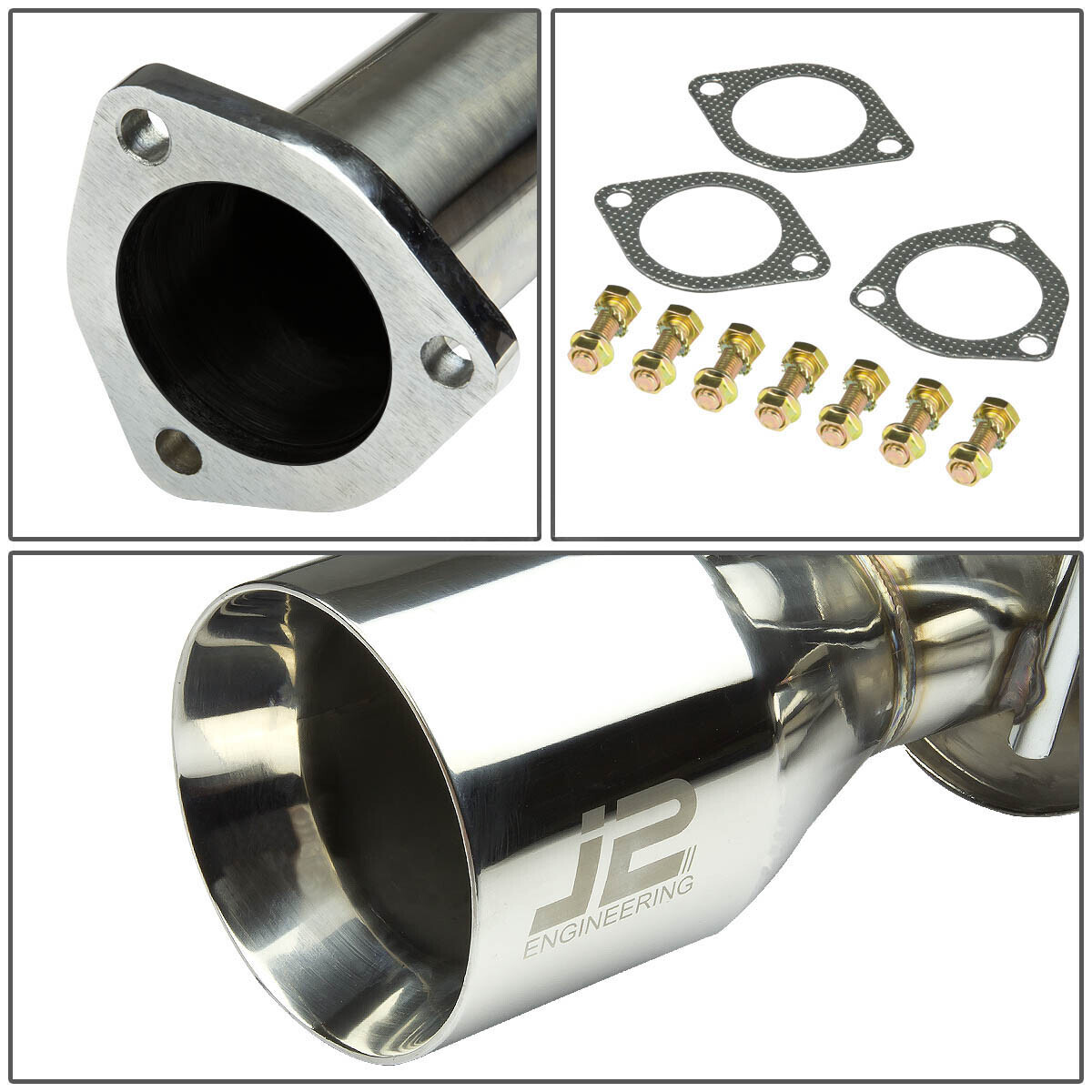 FOR J2 07/08/09/10/11 HONDA CIVIC SI FA5 4-DR SEDAN CATBACK EXHAUST ...