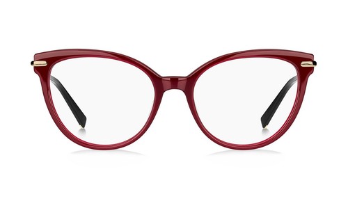 Max Mara MM1335 LHF Burgundy Round Cat Eye Plastic Eyeglasses Frame 52 ...