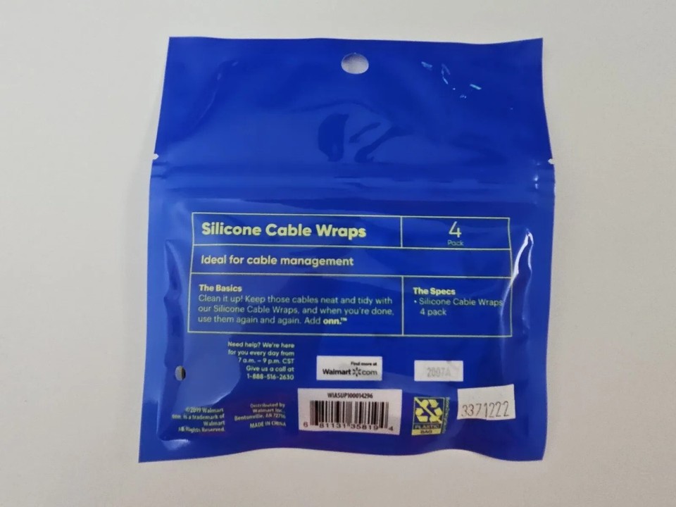 Add On Silicone Reusable Cable Wraps 4 pack Stylish Silicone Rubber ...