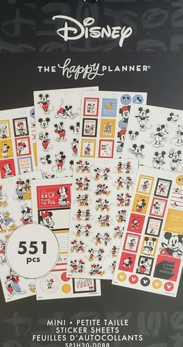 Happy Planner Disney LOT Mickey 3 sticker bk 1 6 month ex. 1 m disc | eBay