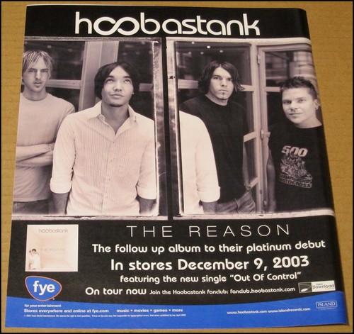 2003 Hoobastank The Reason Print Ad Album Promo Advertisement 10" x 12 ...