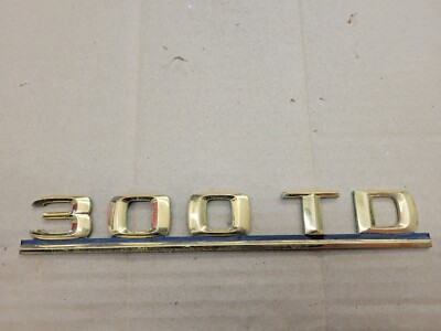 Mercedes OEM 1981-1985 300 TD 300TD New NOS Gold Rear Trunk Emblem ...