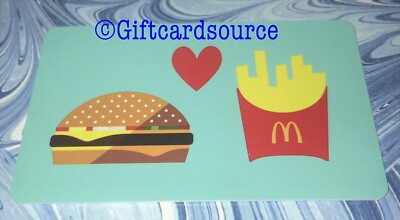 2015 McDonald's HAMBURGER LOVES FRENCH FRIES ARCH/GIFT CARD US NO VALUE ...