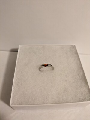 Sleek Ruby Red Ring Size 5 | eBay