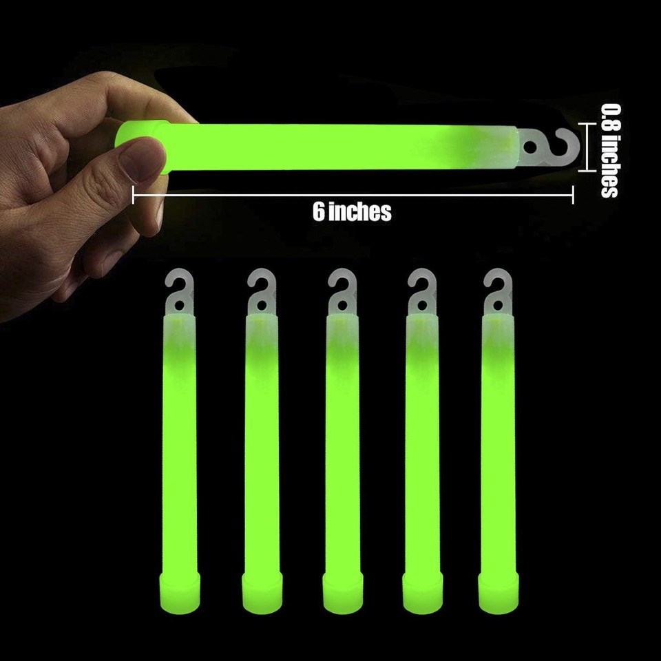 32 Ultra Bright 6 Inch Large Green Glow Sticks - Chem Lights Sticks ...