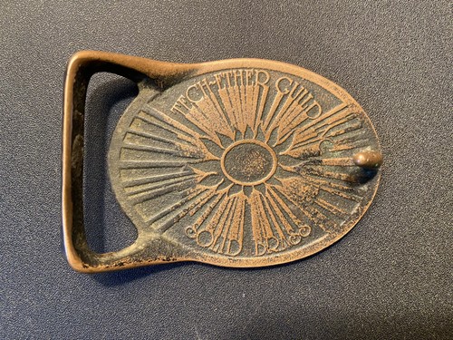 vintage Tech Ether belt buckle - MALLARD, unusual back casting ...