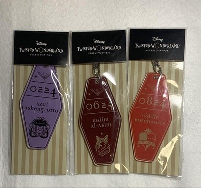 Twisted Wonderland plate key chain Azul Jamil Riddle 3 types set | eBay