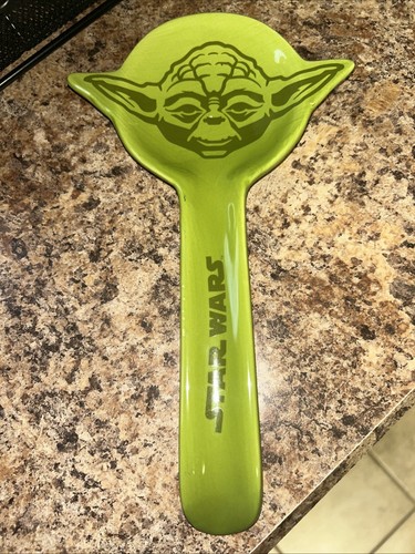 Star Wars Yoda Mandalorian Spoon Rest Green Face Ceramic Kitchen Holder ...