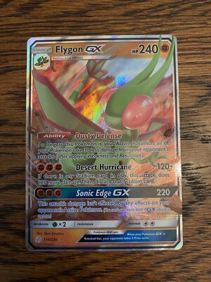 Flygon GX 110/236 Cosmic Eclipse - NM Ultra Rare Full Art Pokémon Card ...