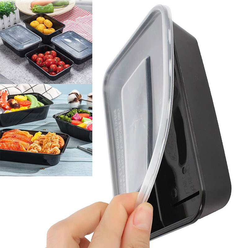 10 Pcs Microwavable Food Meal Storage Containers Reusable Lunch Boxes ...