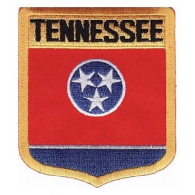 TENNESSEE STATE SHIELD FLAG EMBROIDERED PATCH -IRON-ON NEW 3.5" FREE ...