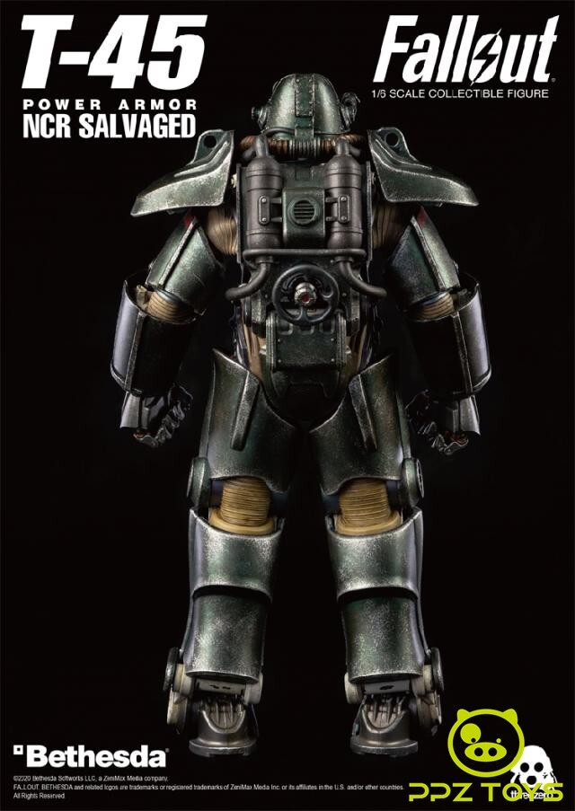1/6 New Threezero 3Z0177 Fallout T-45 NCR Salvaged Power Armor Action ...