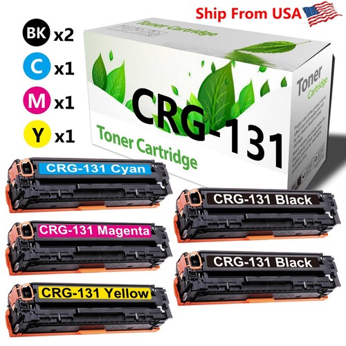 (5PK,2BCMY) CRG131 131H Toner Cartridge for Color imageCLASS MF623Cn ...