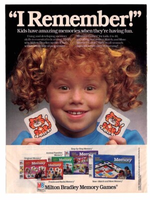 Vintage 1980s mag print ad Milton Bradley Memory Games® Nostalgic | eBay