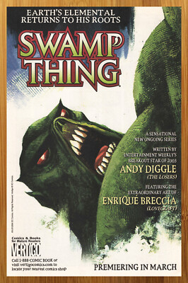 2004 Vertigo DC Comics Swamp Thing Print Ad/Poster Andy Diggle Series ...