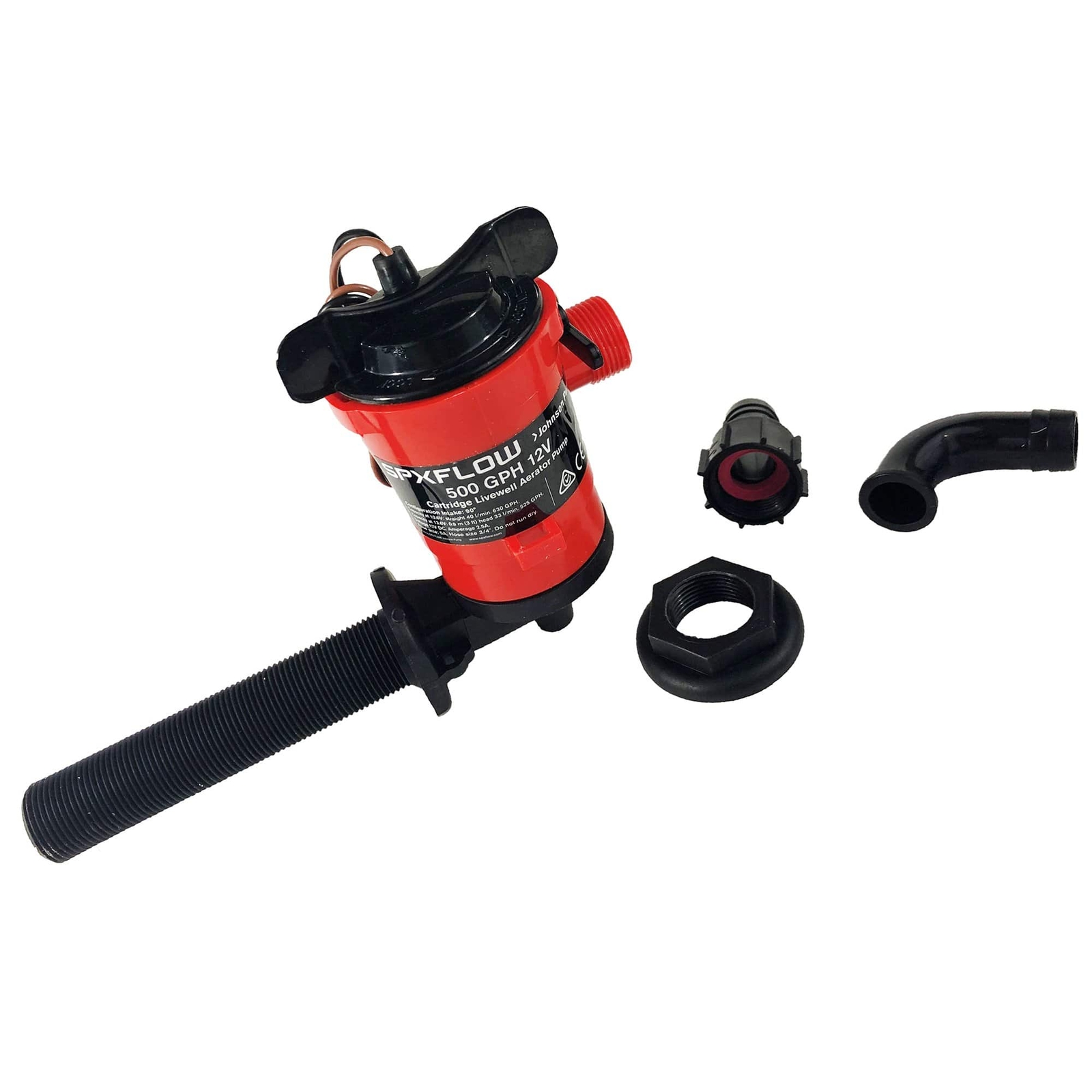 Johnson Pump 38503 Cartridge Aerator Pump 500 Gph, 12V, 90 ...