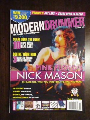 MODERN DRUMMER MAGAZINE NOVEMBER 2011 PINK FLOYD NICK MASON PRIMUS JAY ...