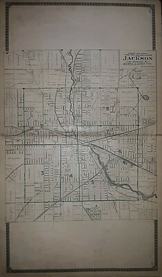 Original 1911 Plat Map ~ CITY & ENVIRONS of JACKSON, JACKSON COUNTY ...