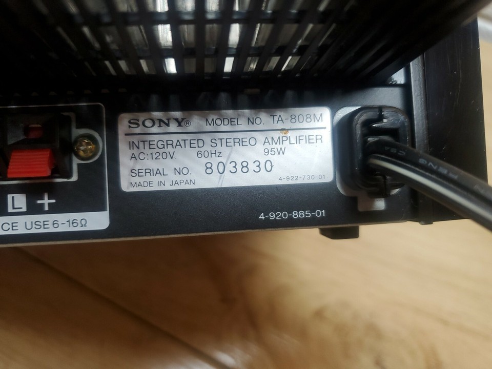 RARE! SONY TA-808M INTEGRATED STEREO AMPLIFIER | eBay
