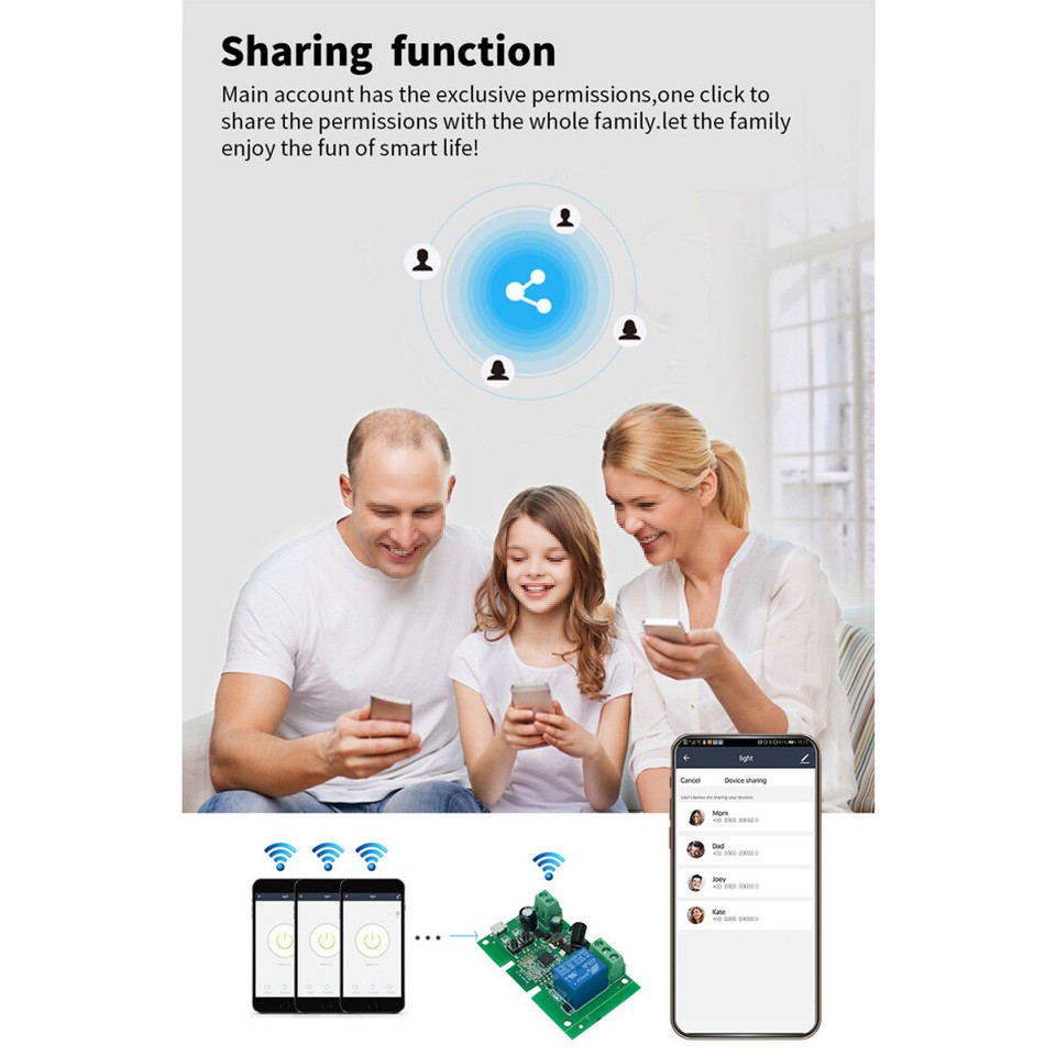 1CH Tuya WiFi Schalter Modul Smart-Relaismodul für Alexa Google Home ...