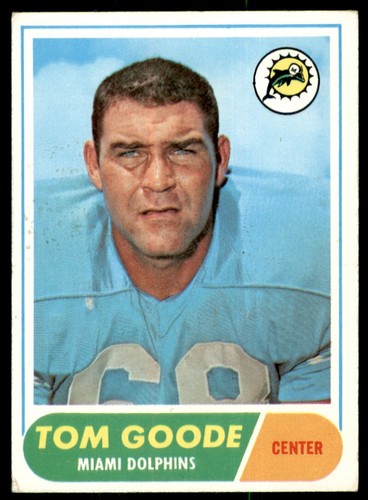 1968 Topps Football Tom Goode Miami Dolphins #92 | eBay
