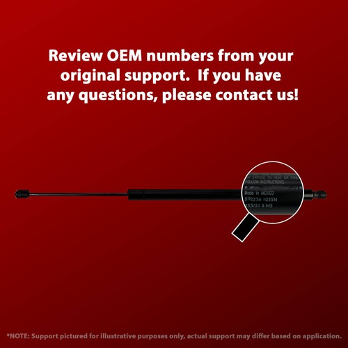 Qty 2 10mm Eyelet End Lift Supports 18.2 Inch Extended x 55lbs Shocks ...