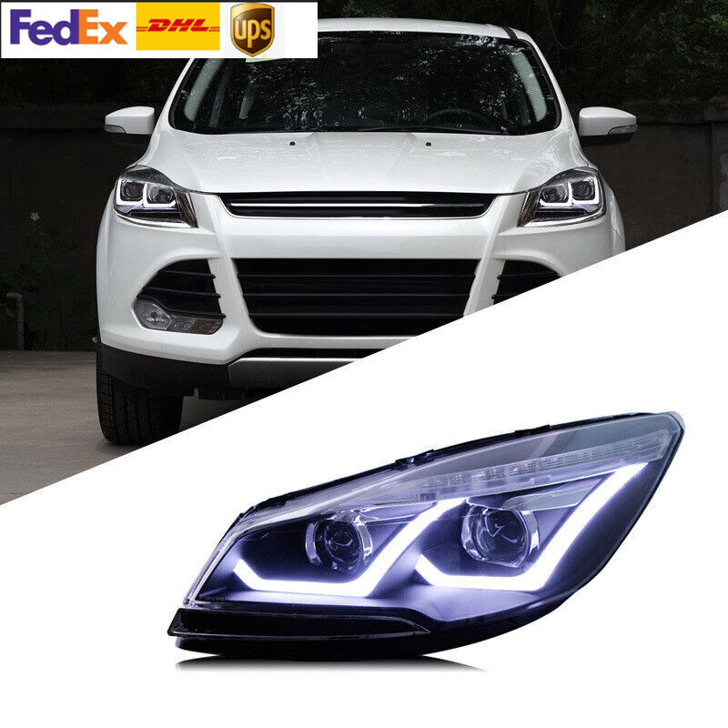 Upgrade For Ford Escape Kuga 2013-2016 LED Headlight DRL Turn Signal ...