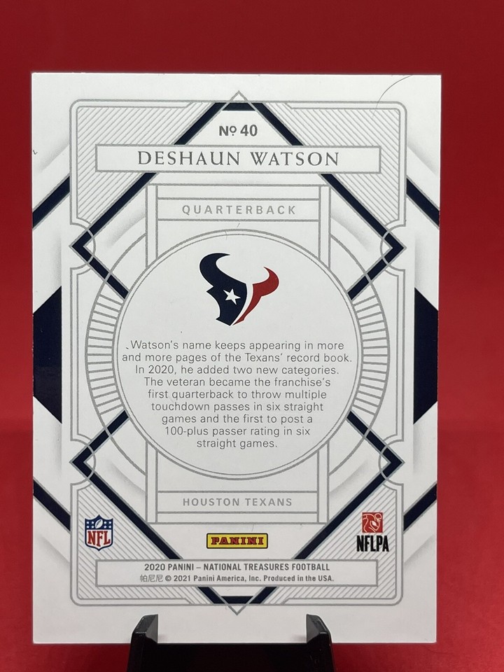 2020 Panini National Treasures #40 Deshaun Watson /99 Houston Texans | eBay