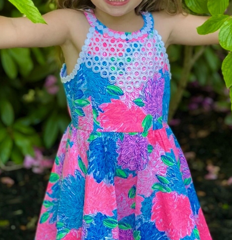 Lilly Pulitzer NWT Girls Little Kinley Dress Beach House Blooms $98 ...