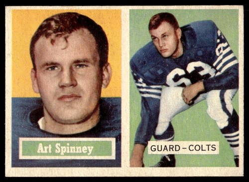 1957 Topps Football Card Art Spinney Baltimore Colts #17 EX-MT | eBay