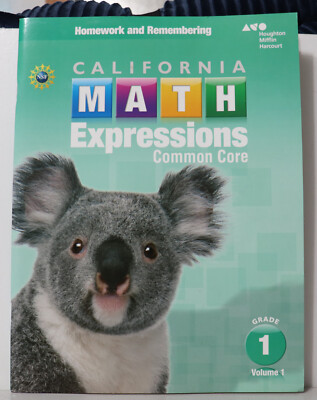 HMH: Math Expressions California Homework & Remembering Grade 1 Volume ...