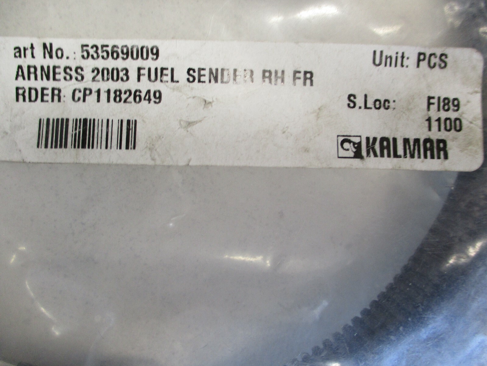 53569009 KALMAR OTTAWA WIRING HARNESS KALMAR FUEL SENDER HARNESS ...