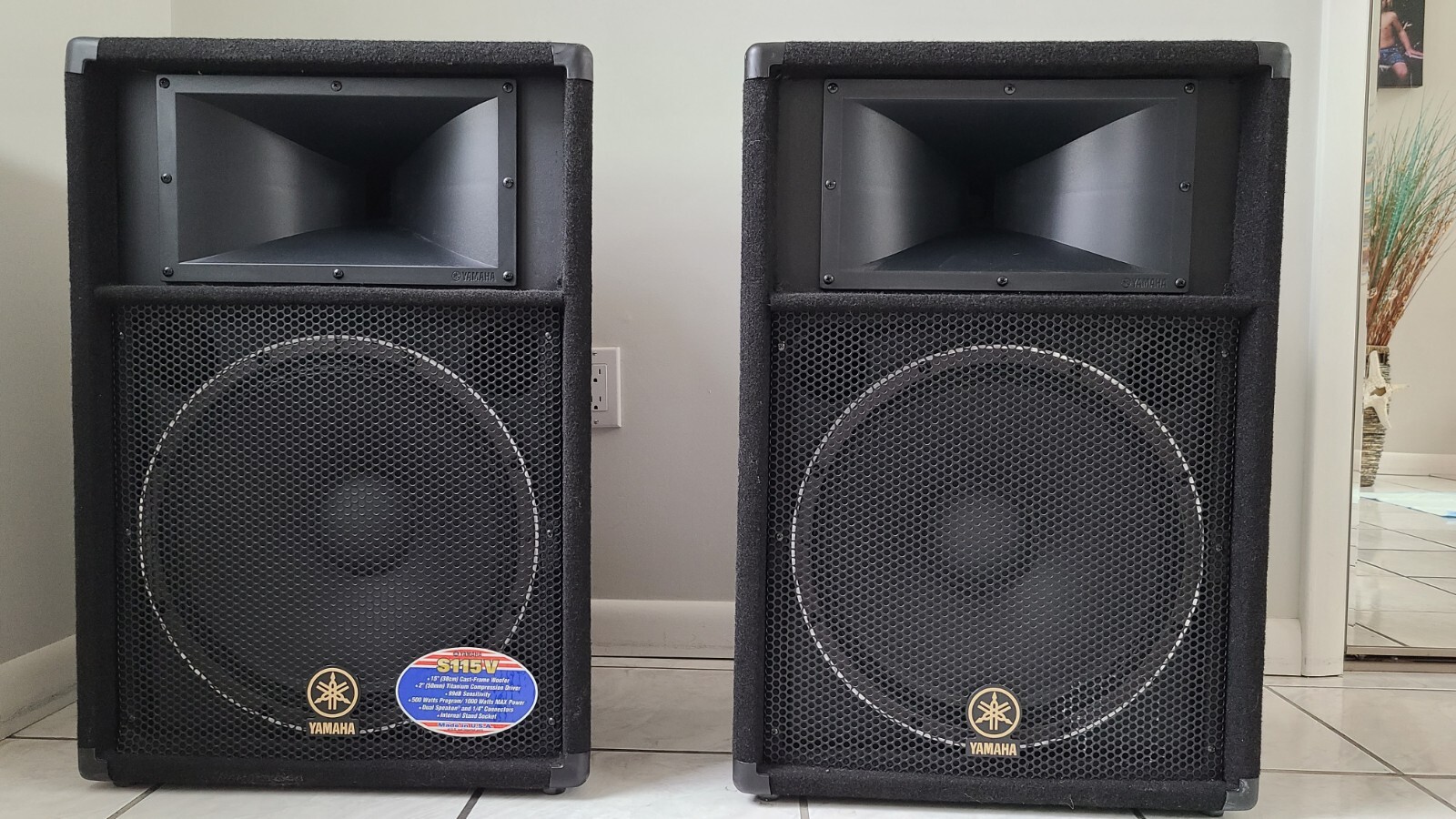YAMAHA S115V PA SPEAKERS (2) - OPEN BOX - IMMACULATE | eBay