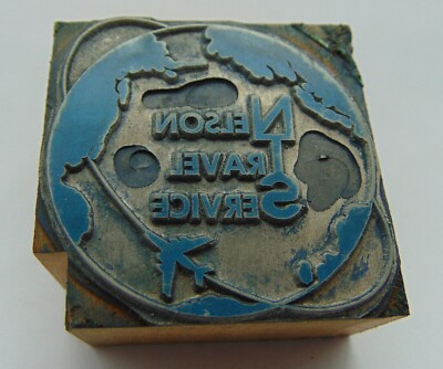 Printing Letterpress Printers Block Nelson Travel Service | eBay