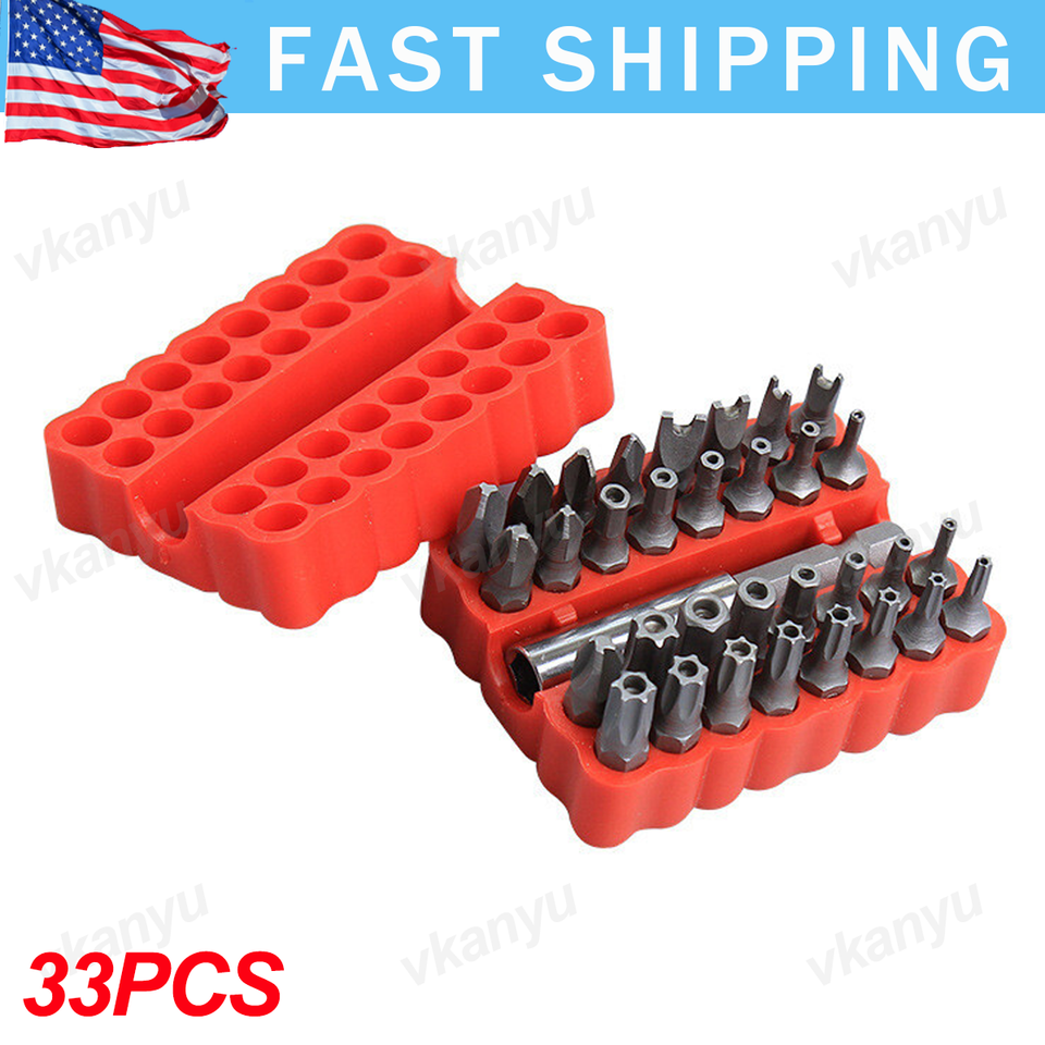 33PCS Hex Head Drill Bit Set with 1/4 Extension Bit Holder for ...