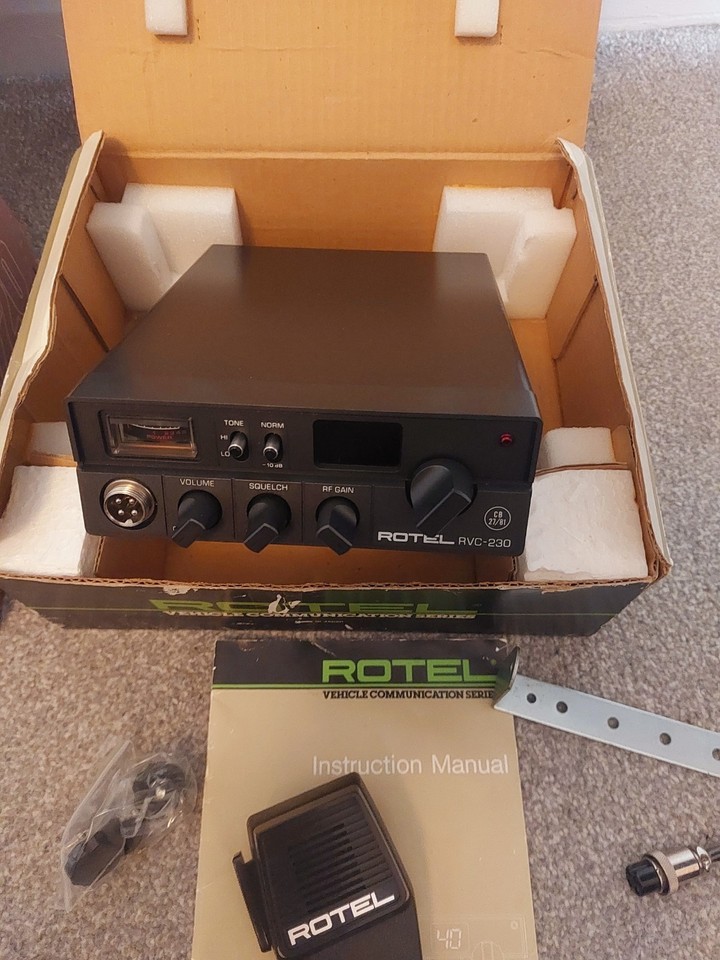ROTEL RVC 220 & RVC 230 40 CH FM CB RADIOS BOXED & COMPLETE - CYBERNET ...