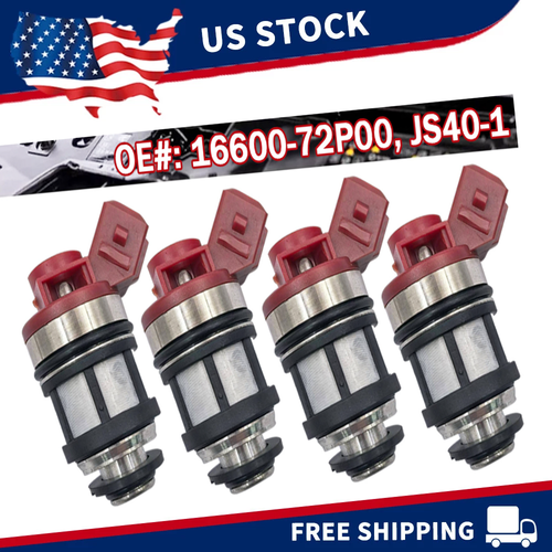 4Pcs Fuel Injectors For 1993-1995 Nissan D21 Pickup 2.4L JS40-1 16600 ...