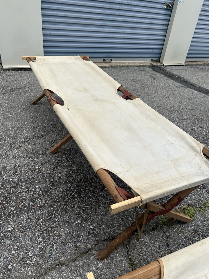 WW2 Army Military Triage Field Hospital Bed Stretchers Folding WWII ...