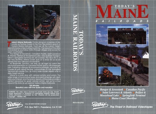 Today's Maine Railroads (VHS Tape) Pentrex Railroad Video | eBay