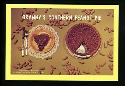 Recipe postcard US Granny's Southern Peanut Pie Florida FL | eBay