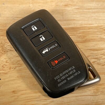 Denso 14FLB Black 4-Button Wireless Handheld Keyless Remote Key Fob ...