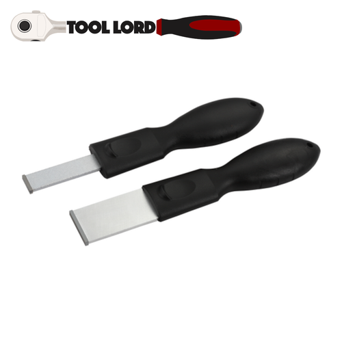 T&E 2 Piece Tungsten Tip Carbon Scraper Set Scraping off Silicone ...