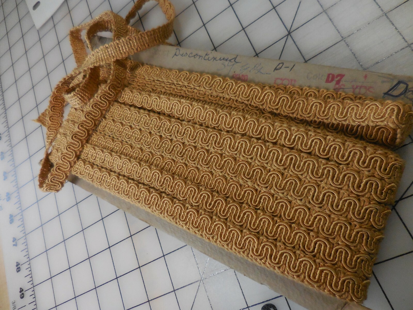 10Y Lot Soft Tan Fawn Gimp Upholstery Trim 1/2 IN CONSO MORE COLORS ...