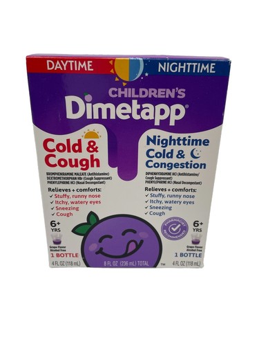 Children's Dimetapp Day/Night Combo Cold Cough & Congestion Liquid 4oz ...