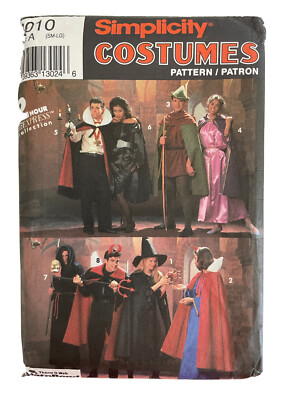 8010 Simplicity Adult Teens Dracula Robin Hood Maid Marion Witch Sewing ...