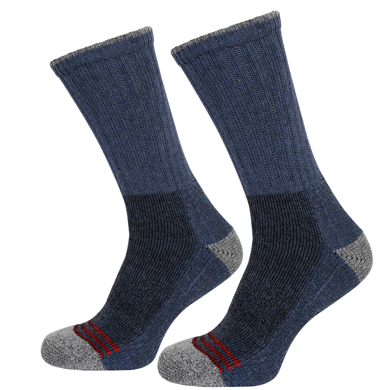 Ultimate 12 Pairs Mens Black Thermal Winter Thick Warm Work Boot Socks ...